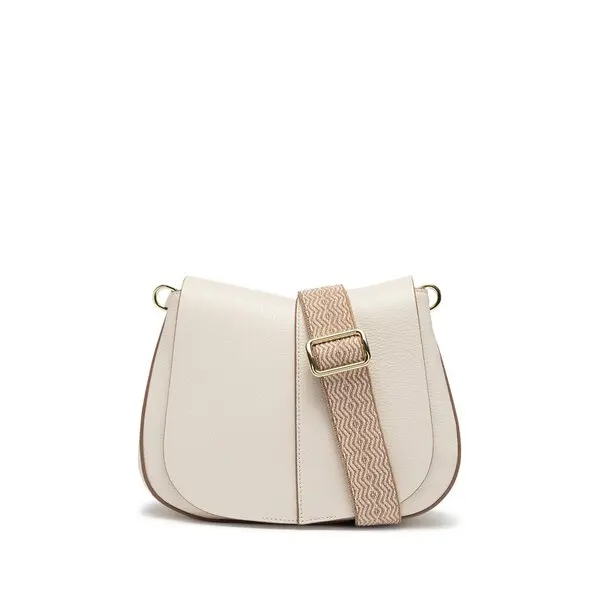 GIANNI CHIARINI Firenze Helena Round Leather Bag - Marble