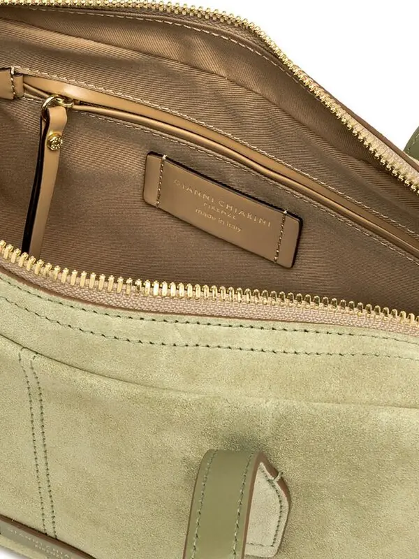 GIANNI CHIARINI Firenze Aryna Suede Bowling Bag - Willow