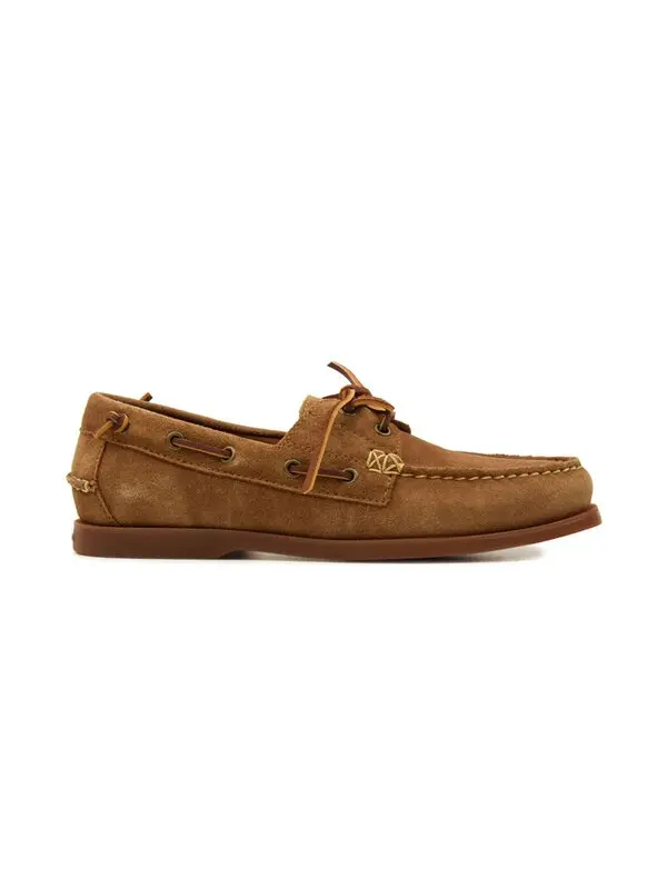 Ralph Lauren Oiled Waxed Matte Leather Boat Shoes - Desert Tan