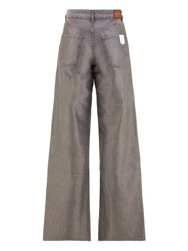 SIVIGLIA Laminato Denim Wide Leg Jeans