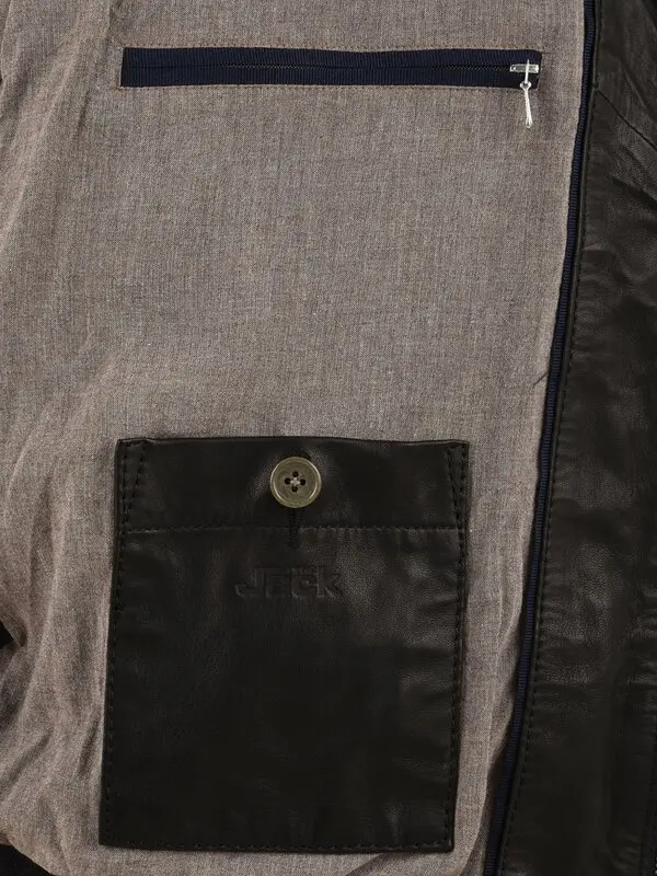 THE JACK LEATHERS Bomber Jacket In Nappa Leather - Black