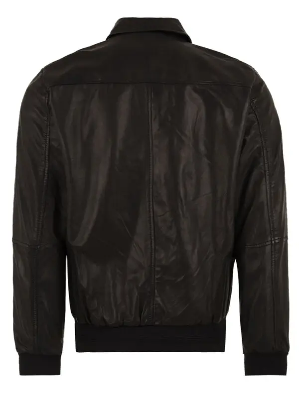 THE JACK LEATHERS Bomber Jacket In Nappa Leather - Black