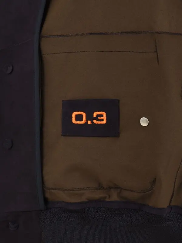 THE JACK LEATHERS Suede Button-up Jacket - Blue