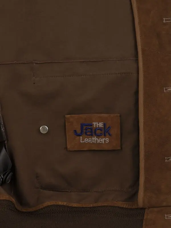THE JACK LEATHERS Suede Button-front Jacket - Pecan