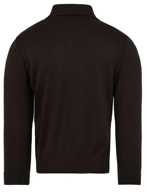 THE JACK LEATHERS Paneled Leather And Knit Jacket - Pecan/dark Brown
