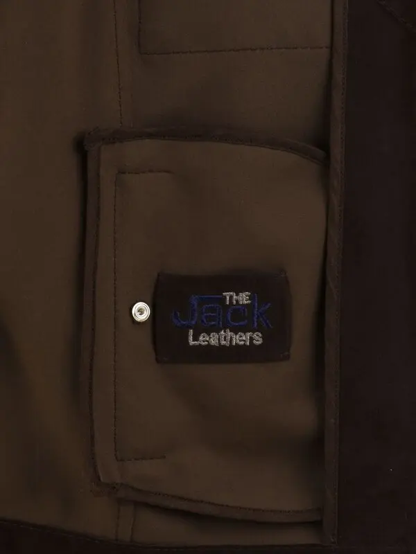 THE JACK LEATHERS Suede Zip-up Jacket - Dark Brown