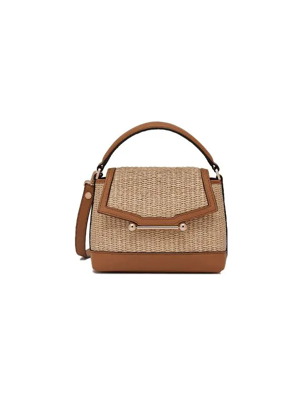 Strathberry Woven Raffia Top Handle Bag