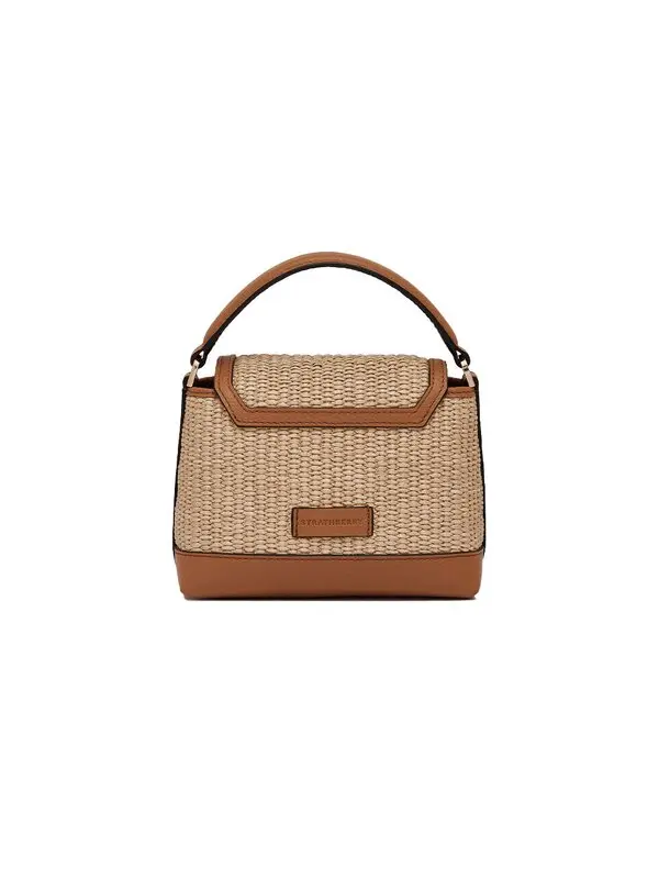 Strathberry Woven Raffia Top Handle Bag