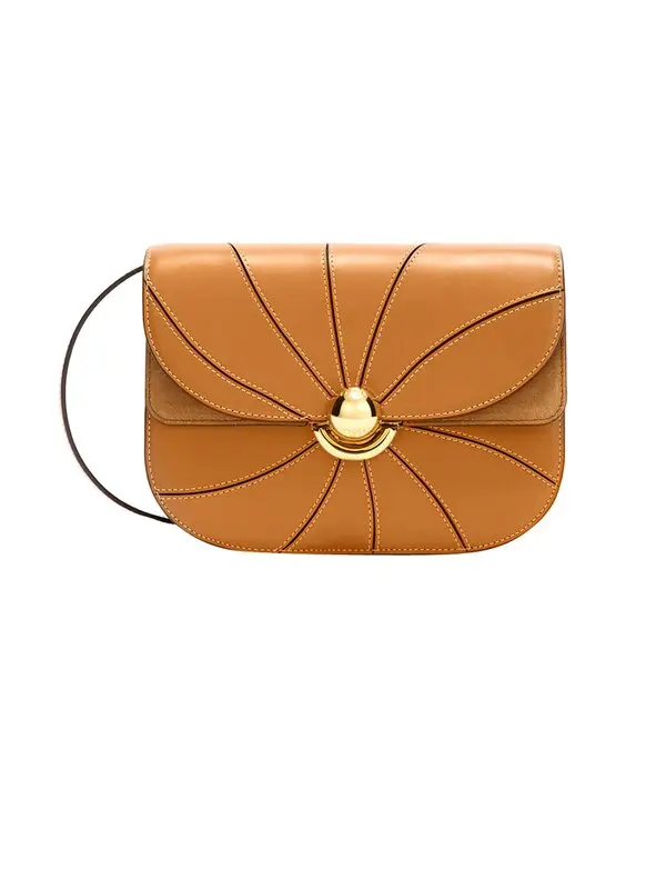 Furla Sfera Small Crossbody Bag In Smooth Calfskin And Suede - Brown