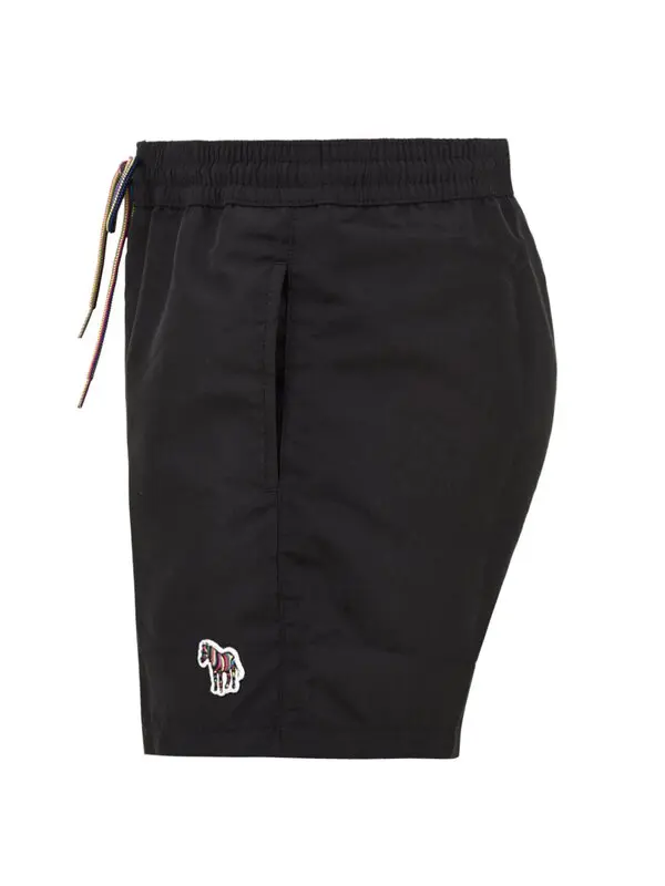 Paul Smith Swim Shorts With Zebra Logo - Black
