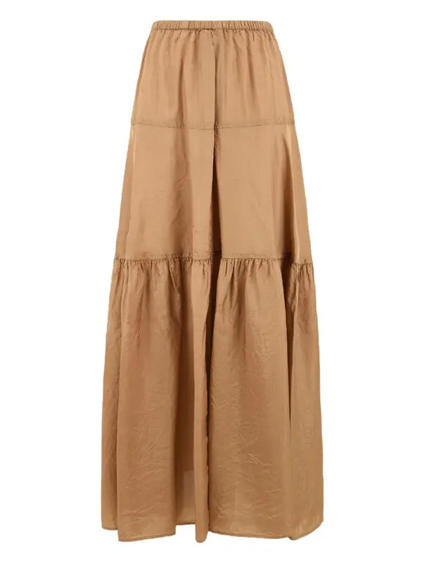 Aspesi Long Tiered Viscose Skirt