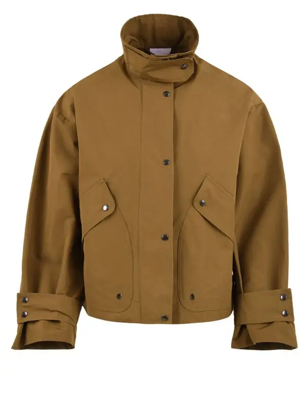 Aspesi Short Lightweight Jacket With Neck Closure Detail