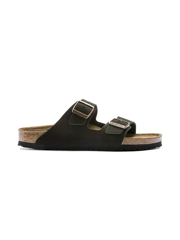 BIRKENSTOCK Arizona Suede Sandals With Adjustable Buckles - Mocca