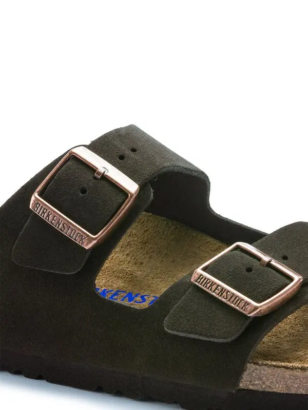 BIRKENSTOCK Arizona Suede Sandals With Adjustable Buckles - Mocca