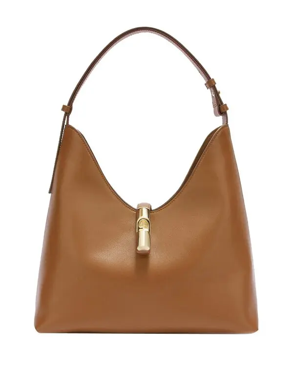 Furla Goccia Hobo Bag In Smooth Leather - Brown