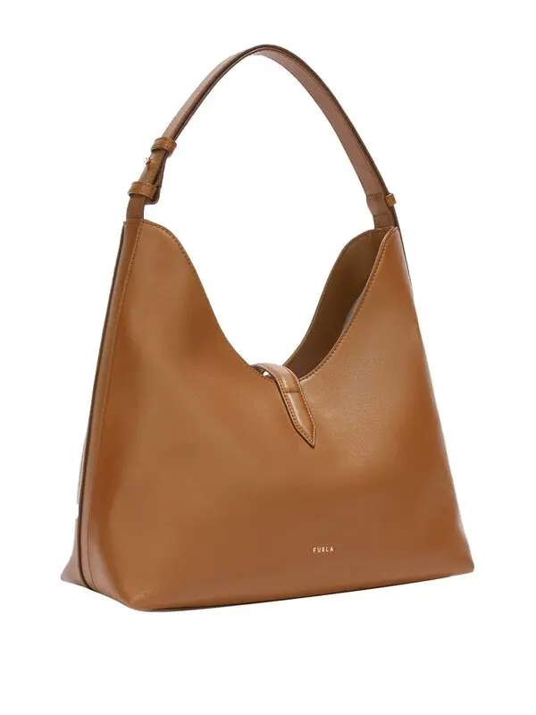 Furla Goccia Hobo Bag In Smooth Leather - Brown