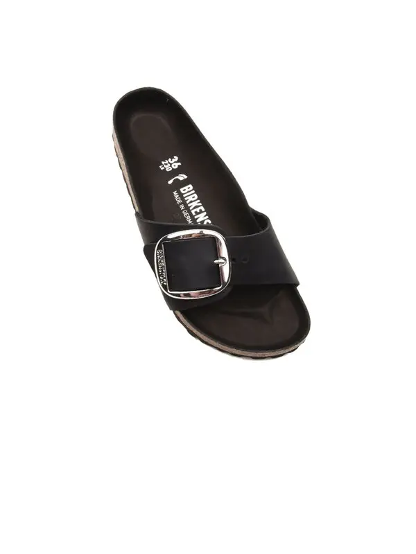 BIRKENSTOCK Big Buckle Madrid Slides - Black