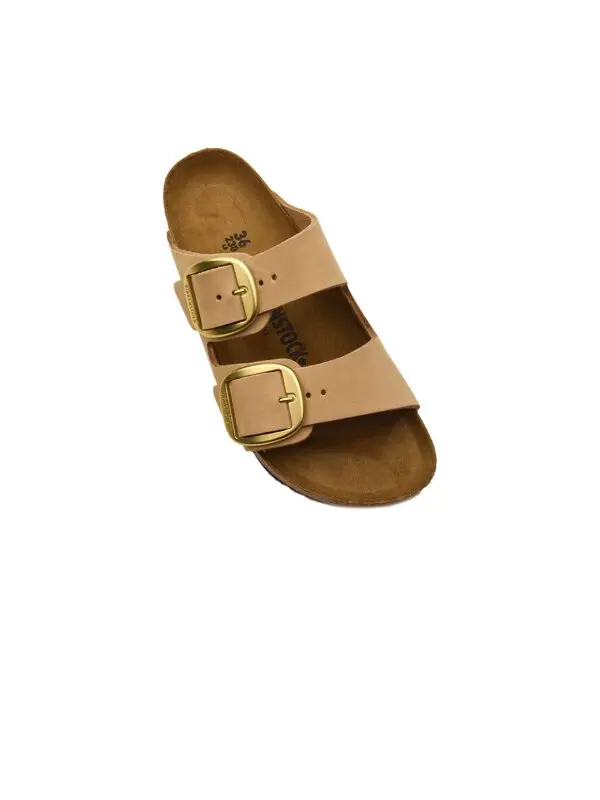 BIRKENSTOCK Arizona Nubuck Leather Sandals With Adjustable Buckles