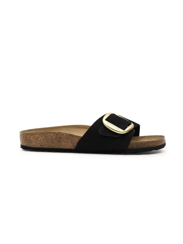 BIRKENSTOCK Madrid Big Buckle Leather Sandals - Black
