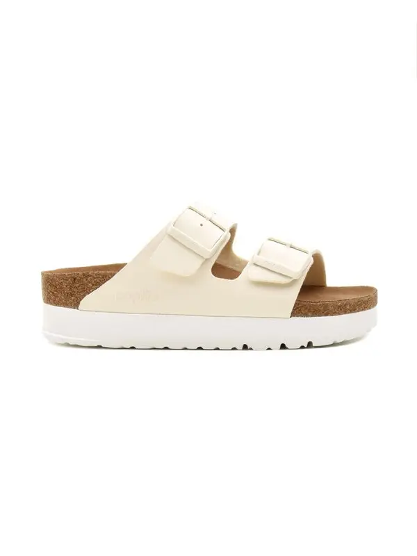 BIRKENSTOCK Arizona Vegan Wedge Sandals - Eggshell Veg