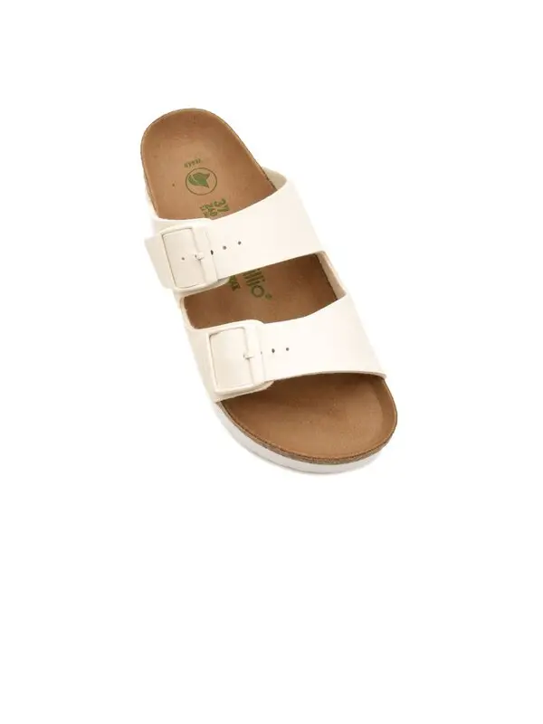 BIRKENSTOCK Arizona Vegan Wedge Sandals - Eggshell Veg