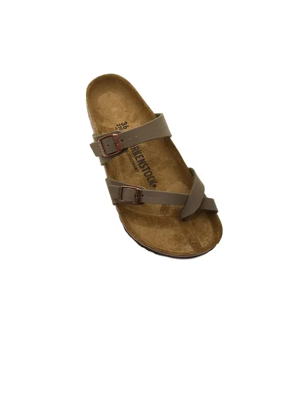 BIRKENSTOCK Mayari Birkibuc Sandals - Stone