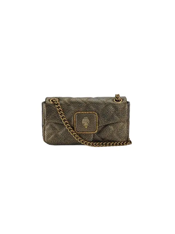 Kurt Geiger Small Embellished Flap Shoulder Bag - Brown