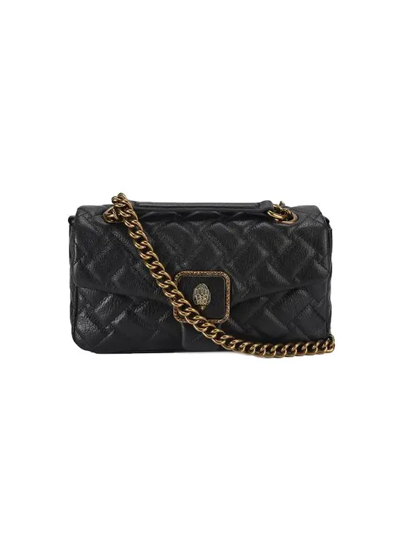 Kurt Geiger Pimlico Purse With Quilted Leather And Eagle Head Clasp - Black