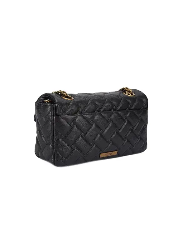 Kurt Geiger Pimlico Purse With Quilted Leather And Eagle Head Clasp - Black