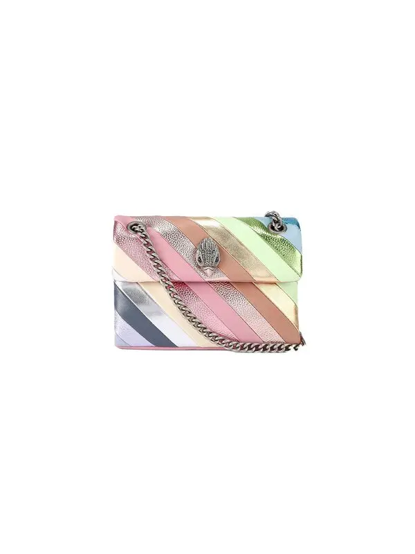 Kurt Geiger Small Metallic Striped Flap Shoulder Bag