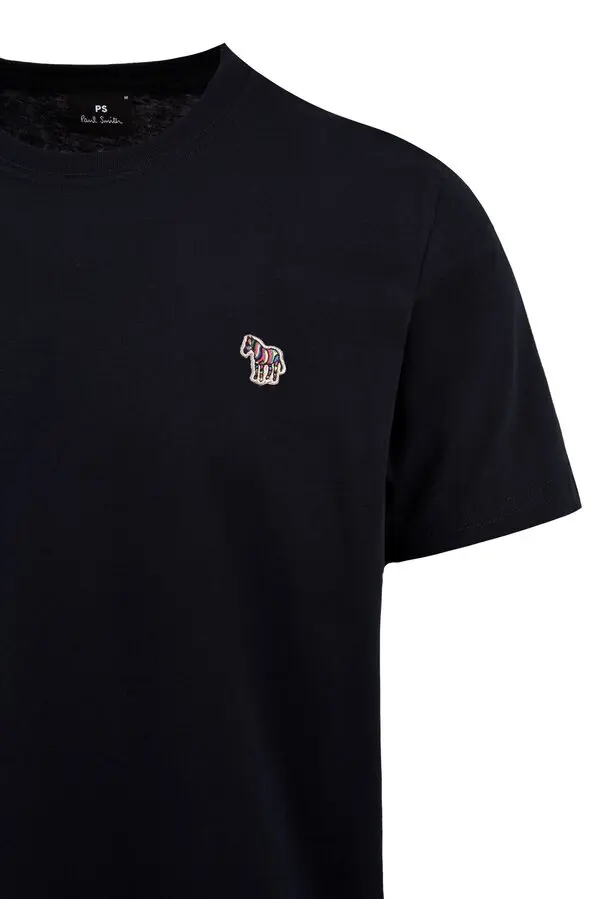 Paul Smith Organic Cotton Zebra Logo T-shirt - Dk_navy