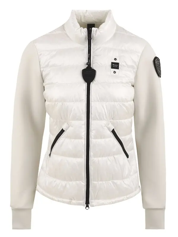 BLAUER. Padded Zip-up Jacket - Bianco Neve