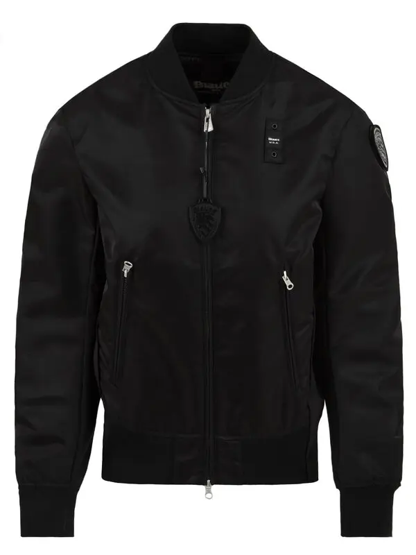 BLAUER. Padded Jacket With Zipper Closure - Nero