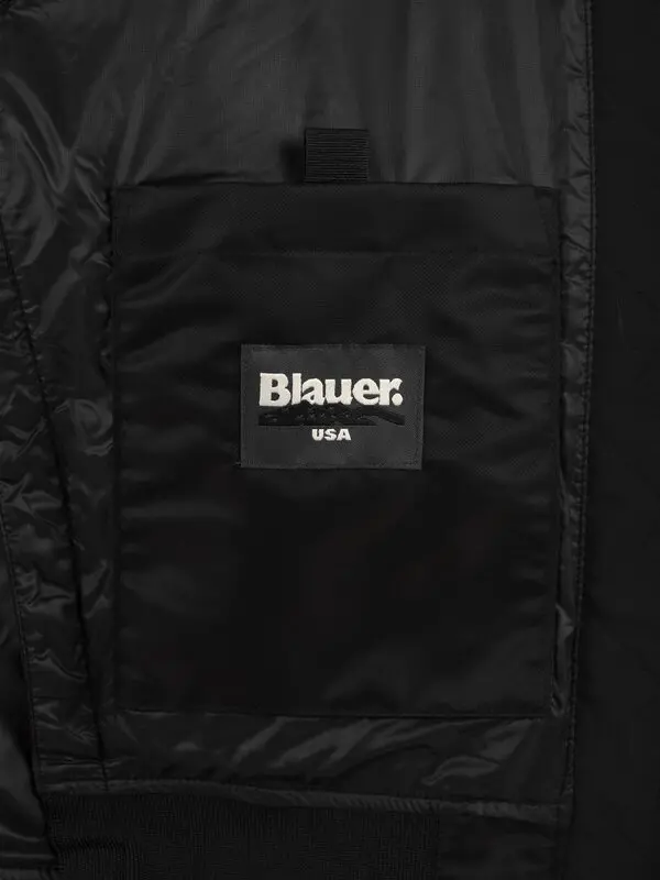 BLAUER. Padded Jacket With Zipper Closure - Nero