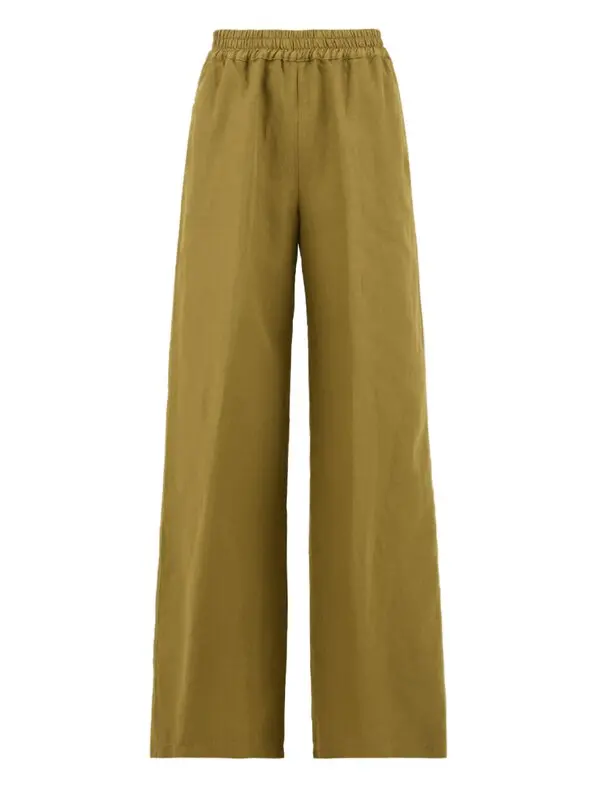 Aspesi Wide Leg Elasticated Waist Trousers - Beige