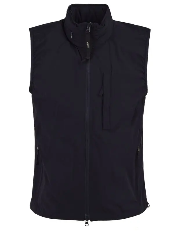 Aspesi Unlined Stretch Nylon Gilet - Navy