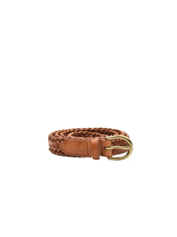 Dragon Diffusion Braided Leather Belt - Brown