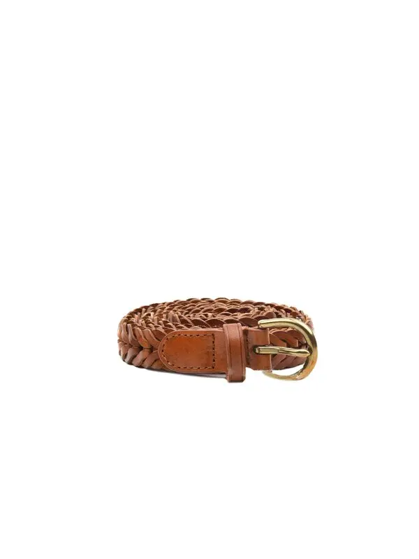 Dragon Diffusion Woven Leather Belt - Brown