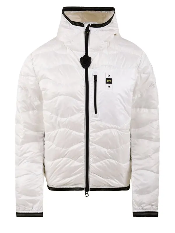 BLAUER. Puffer Jacket With Down Filling - White