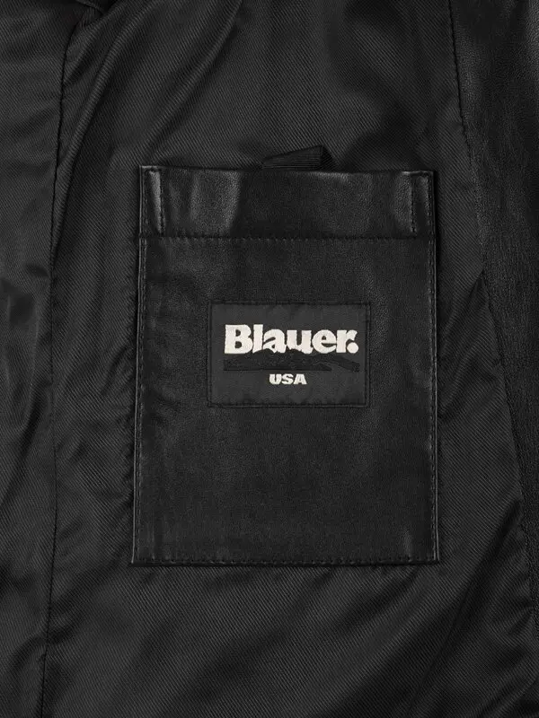 BLAUER. Leather Jacket