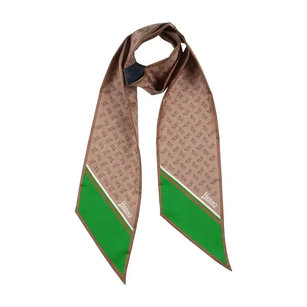Herno Silk Scarf - Brown