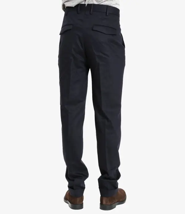 PT TORINO Wool Stretch Slim Fit Trousers With Turn-ups