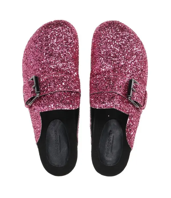 PHILOSOPHY BY LORENZO SERAFINI Glitter Embellished Slip-on Sandals