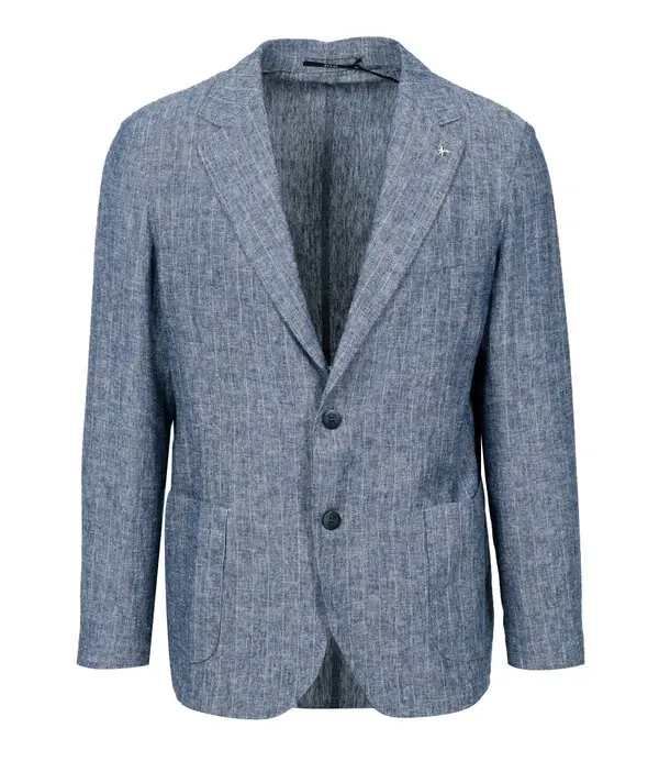 AT.P.CO Single-breasted Pinstripe Linen Blend Blazer