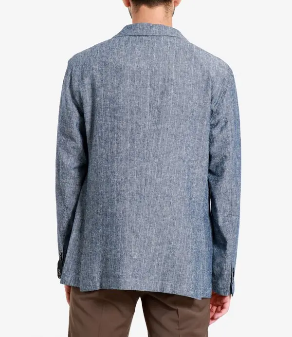 AT.P.CO Single-breasted Pinstripe Linen Blend Blazer