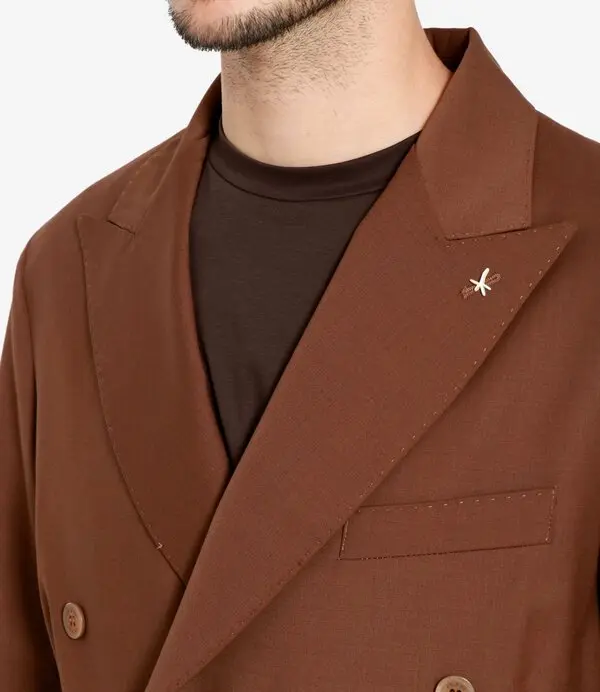 AT.P.CO Double-breasted Blazer With Notch Lapels And Patch Pockets