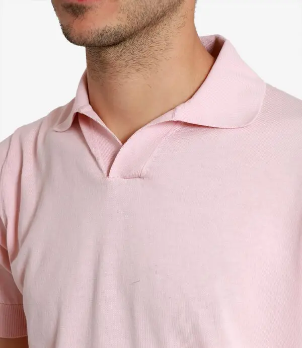 FILIPPO DE LAURENTIIS Short Sleeve Polo - Pink