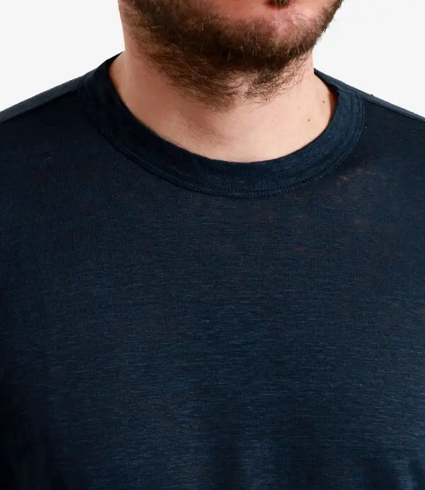 GRAN SASSO Long Sleeve Linen T-shirt