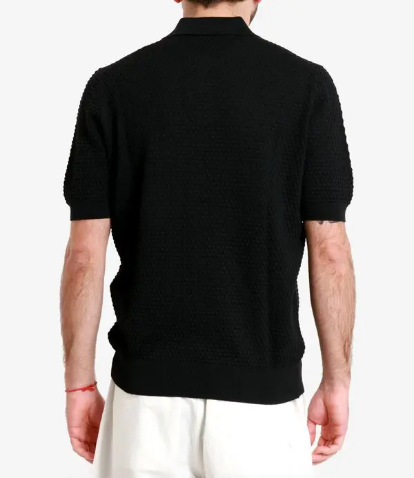 GRAN SASSO Cotton Knit Polo Shirt