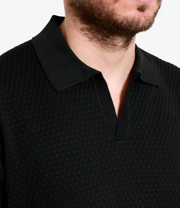 GRAN SASSO Cotton Knit Polo Shirt